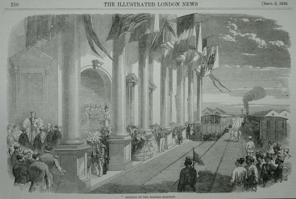 Madras first Railway Line 1856