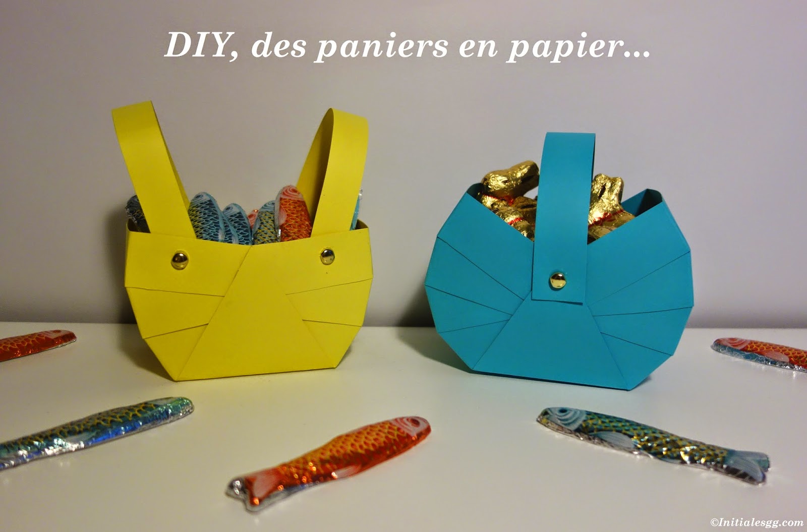Diy Des Paniers En Papier Pour Pâques Initiales Gg