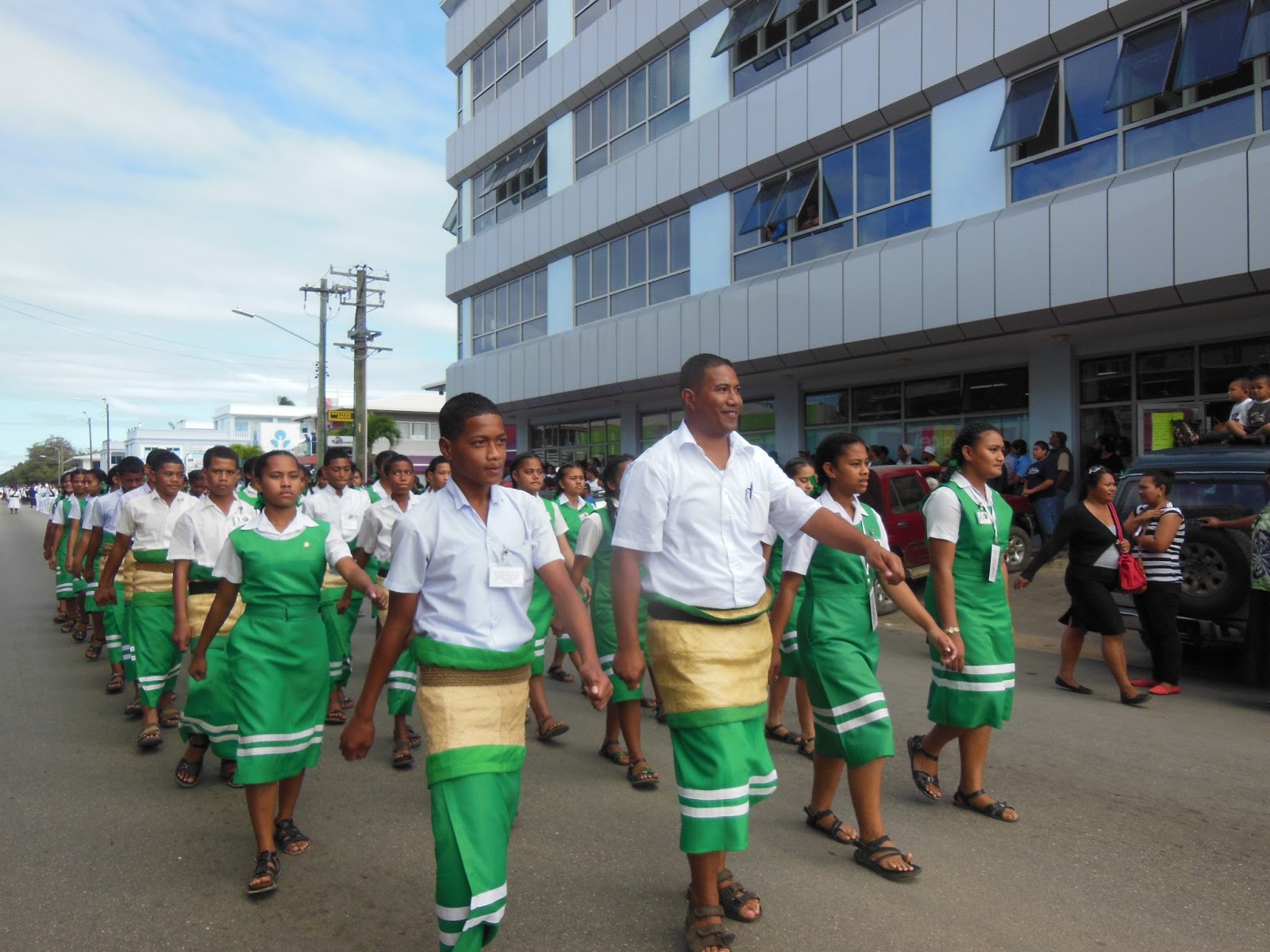 Tonga!: This is Liahona High School, some of the teachers and the band ...