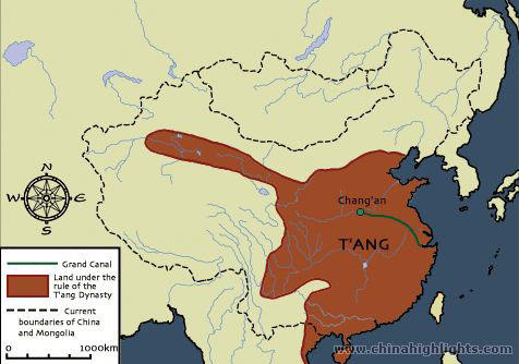 Tang Dynasty: Map of the Tang Dynasty