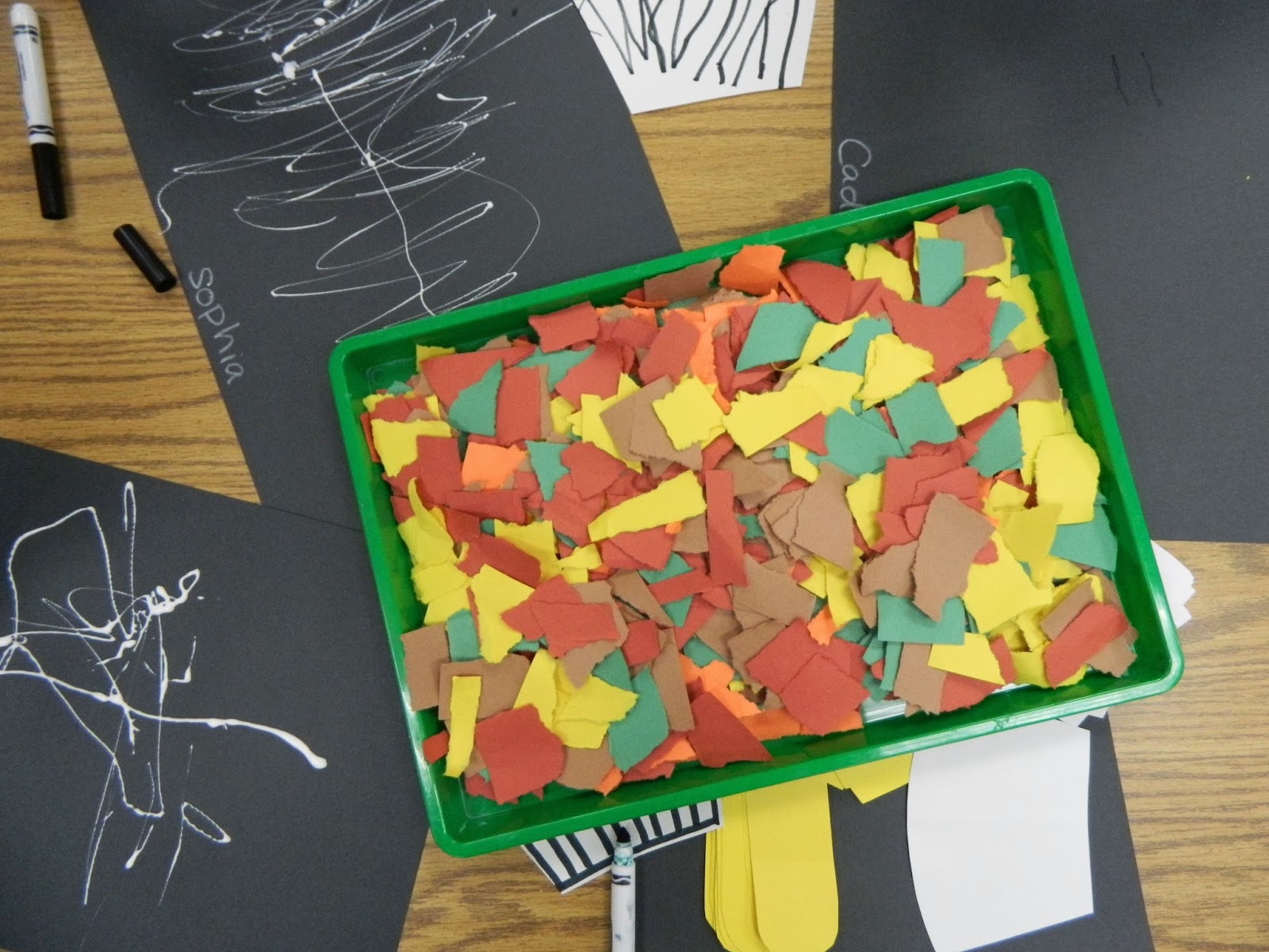 the vintage umbrella: rakes and leaves art project