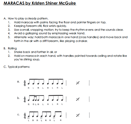 More Binder Stuff - Percussion Accessories (freebies)