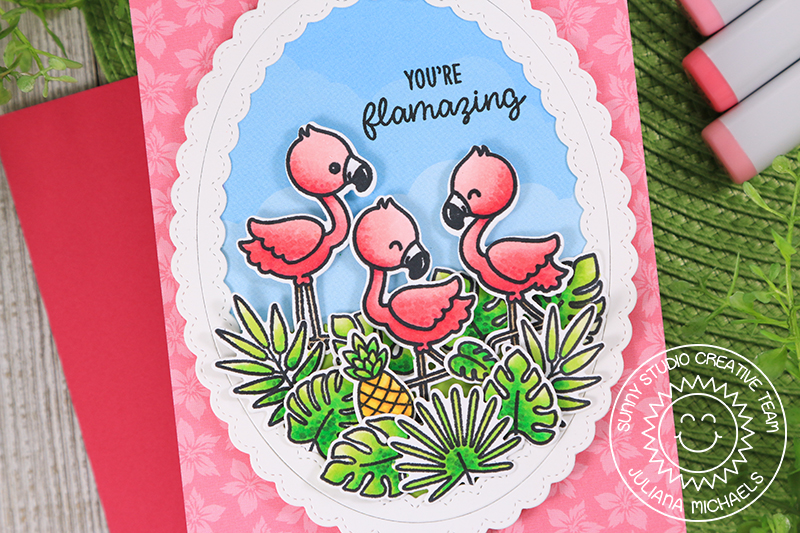 Sunny Studio: Fabulous Flamingos Cards with Angelica and Juliana