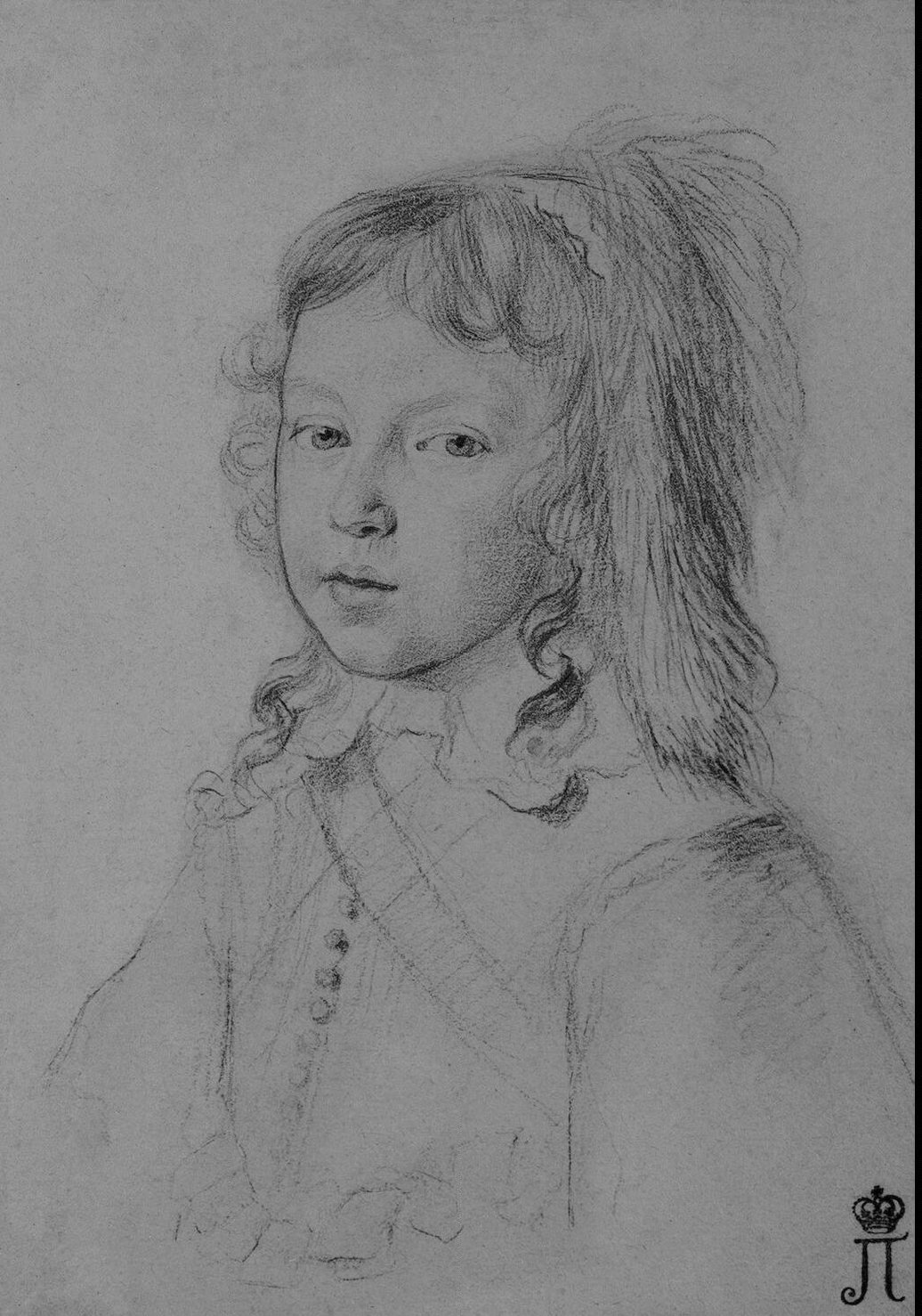 Portrait of Louis XIV as a Child - Claude Mellan | Endless Paintings