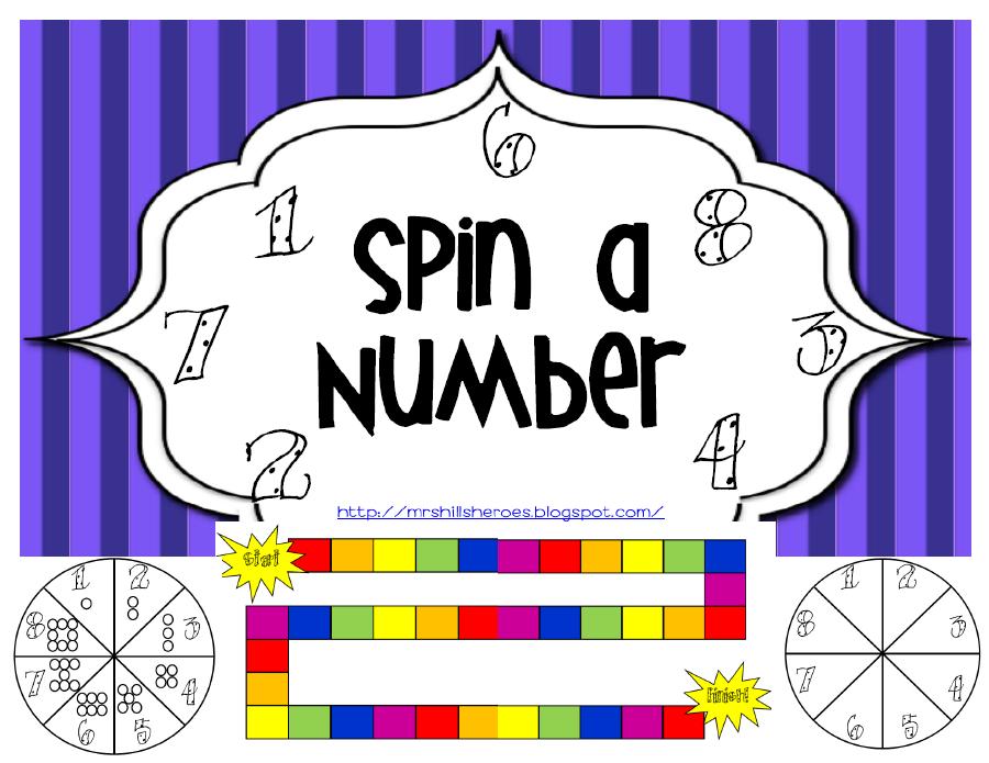 Mrs. Hill's Heroes: Spin a Number FREEBIE