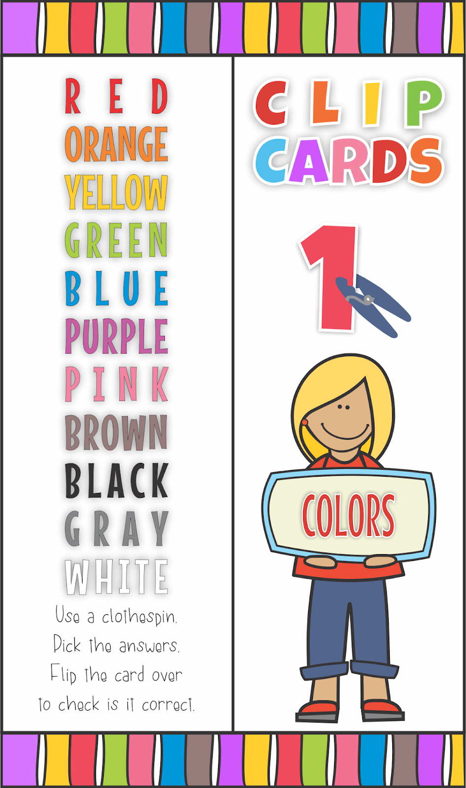 KM Classroom: Clip Cards - Colors