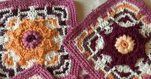 Beautiful Skills - Crochet Knitting Quilting : Funky Flower Tile - Free ...