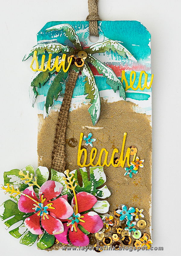 Layers of ink: Tropical Beach Tag Tutorial