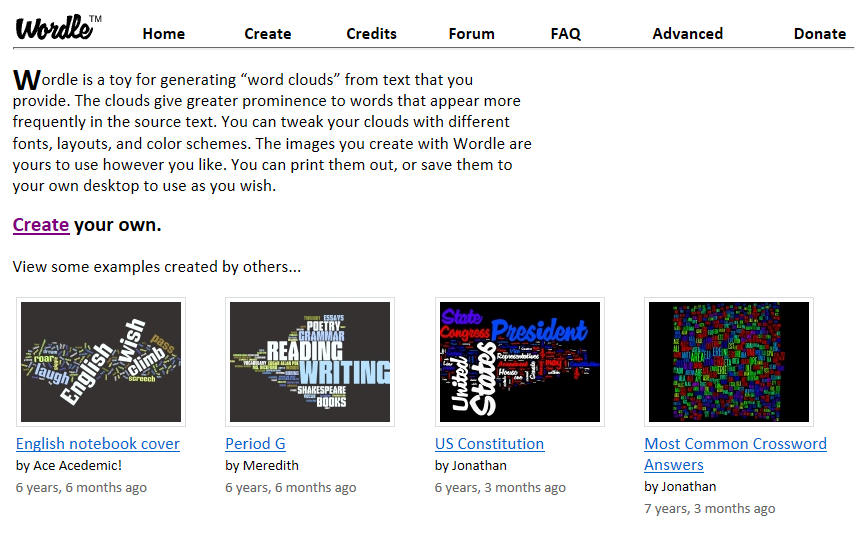 Ict In English Teaching And Learning Easy Tool For Creating Word Clouds Wordle
