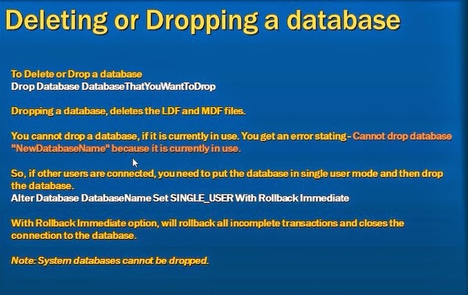 Creating Altering And Dropping A Database Charter 2 Sql Classes 101