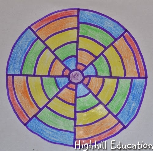 Highhill Homeschool: Mandala - Evenly Spaced Concentric Circles