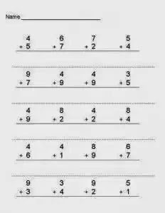Math Teaser 4 Kids: Single Digit Vertical Addition