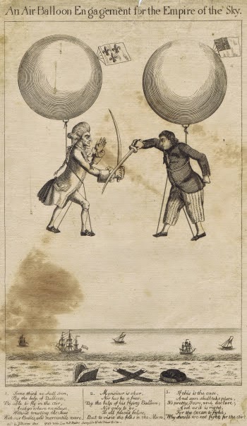 paper lantern: A Knight and a hot air balloon duel