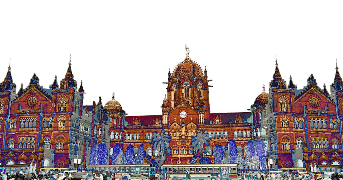 Stock Pictures: VT or CST station sketch, illustration and silhouette