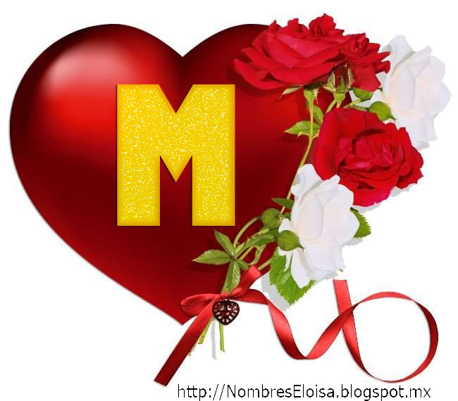 Corazón rojo con ALFABETO