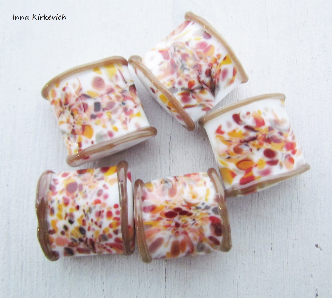 Lampwork garden: Lampwork glass beads set