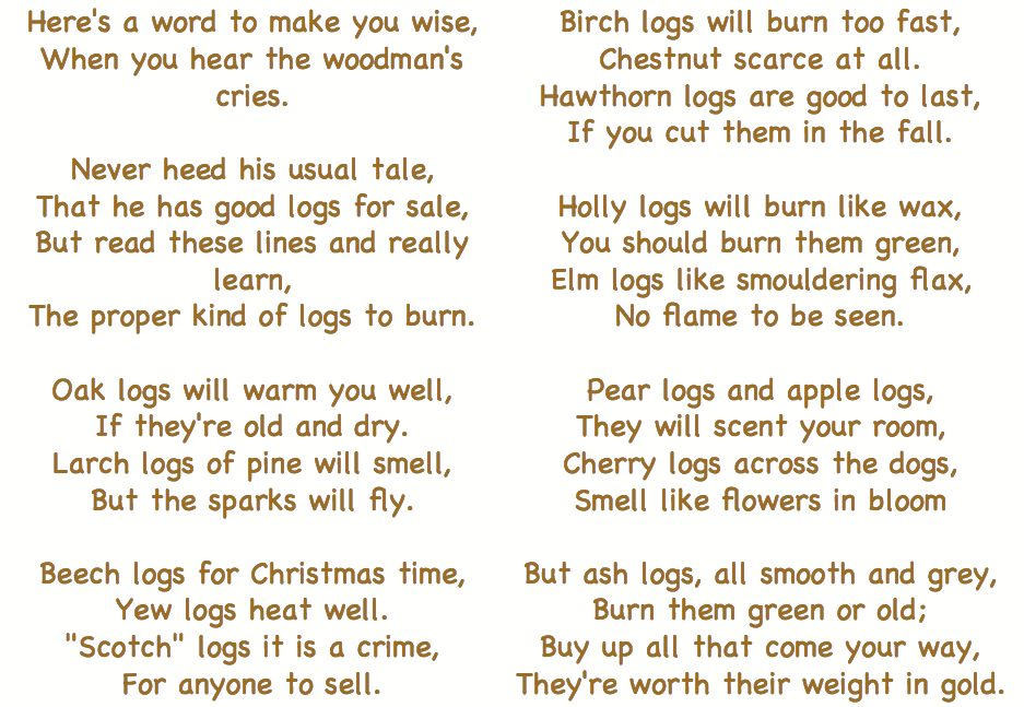 Tales from my Garden: The Firewood Poem