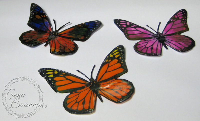 Trena's Stampin' Headquarters: Beautiful Blended Butterflies