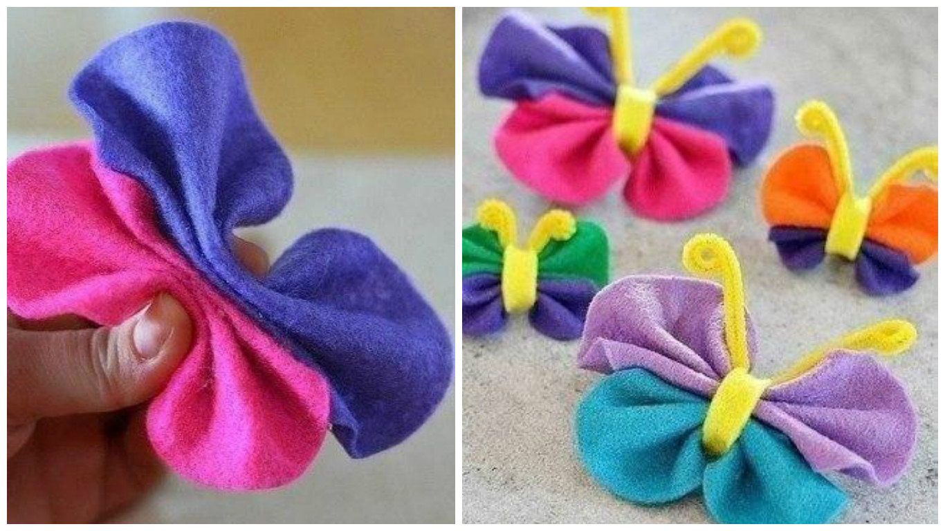 Aprende cómo hacer hermosas mariposas de fieltro paso a paso ...