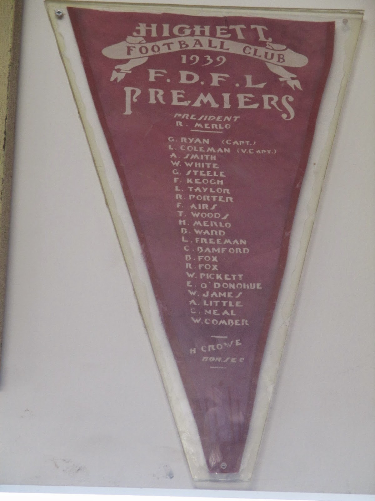 HIGHETT FOOTBALL CLUB HISTORICAL PHOTOS & MEMORABILIA