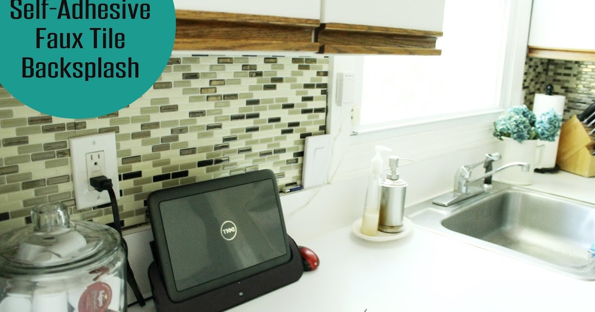 Easy DIY Self-Adhesive Faux Tile Backsplash | Days of Chalk and Chocolate