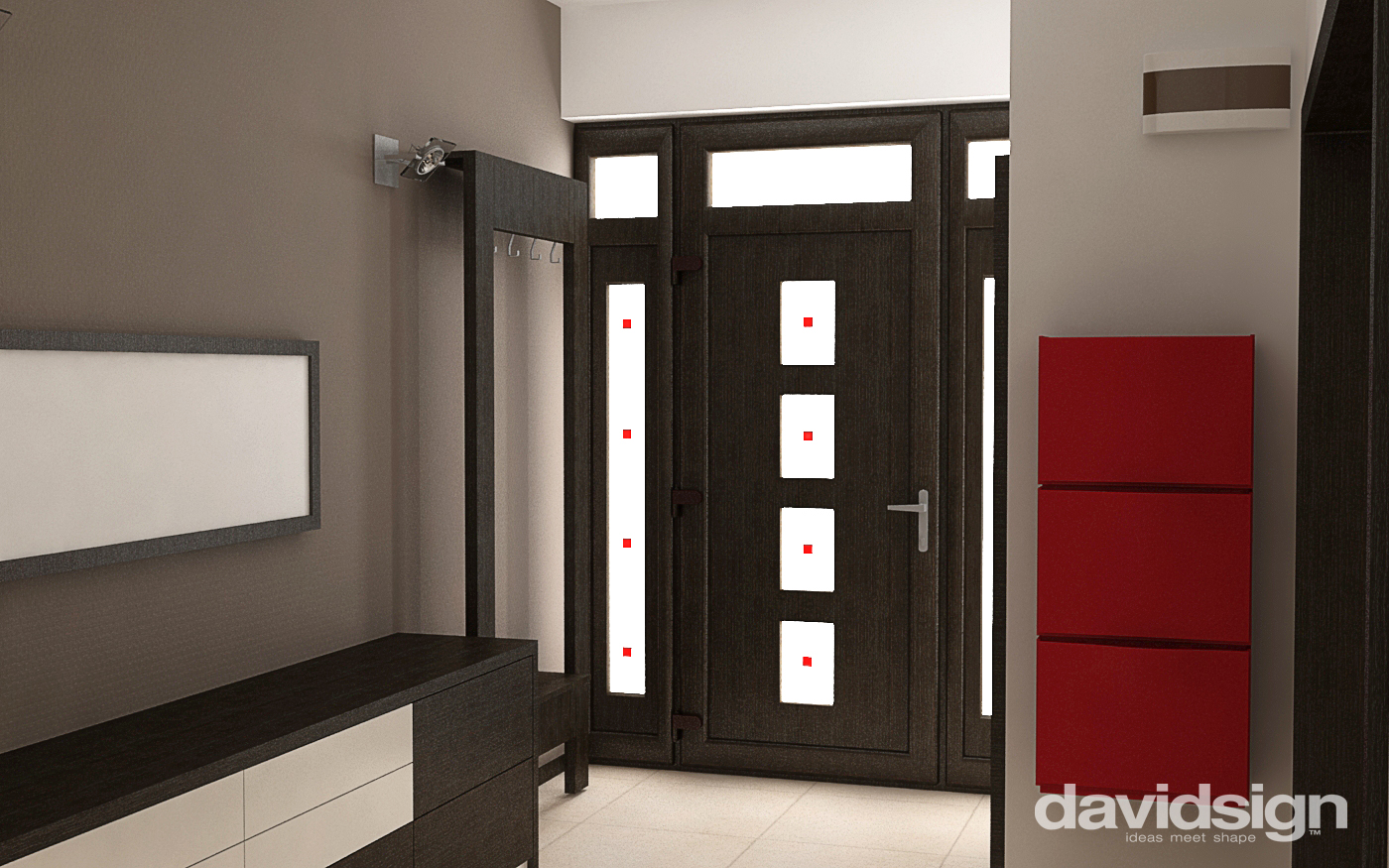 Design interior casa familiala – hol intrare, camera tineret, birou ...