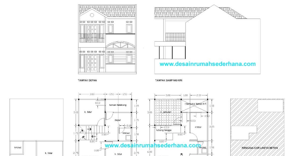 NEW DENAH RUMAH BTN MINIMALIS - Denah