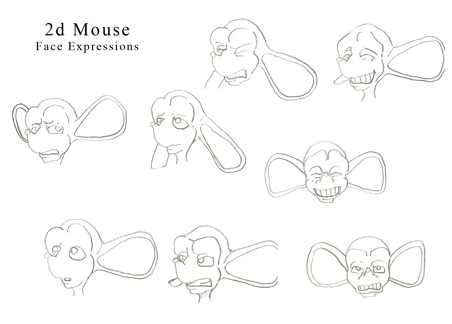 You can do anything if you BELIEVE: Mouse Character Model Sheets