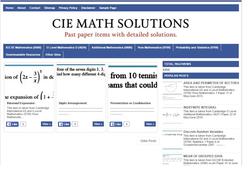 Mathematics Blogs ~ Mathematics Realm
