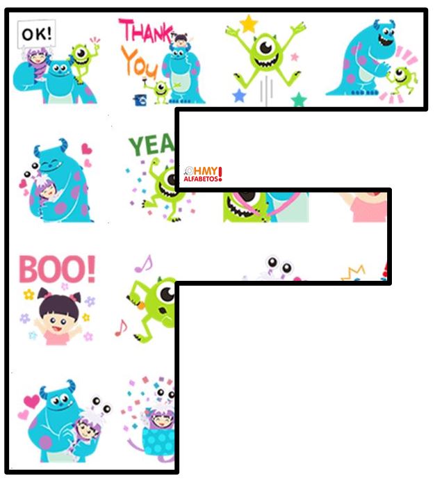 Tierno Alfabeto de Monstruos S. A. Monsters Inc. Alphabet. | Monstruos ...