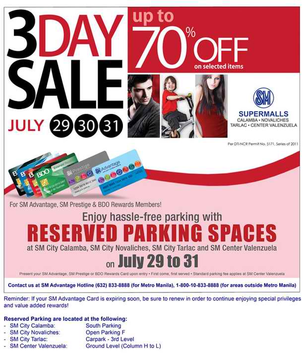 Fresh Promos: SM Malls: 3-Day Mallwide Sale (June 29, 30, 31)