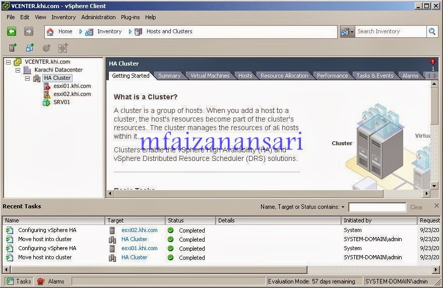 Virtualization: VMware High Availability (VMHA) Configuration