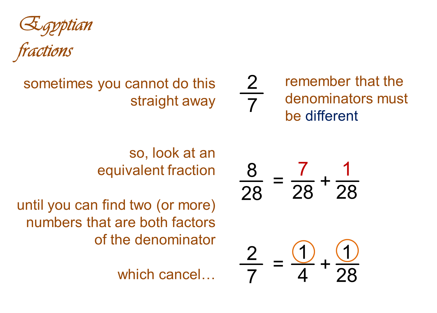 Median Don Steward Mathematics Teaching Egyptian Fractions