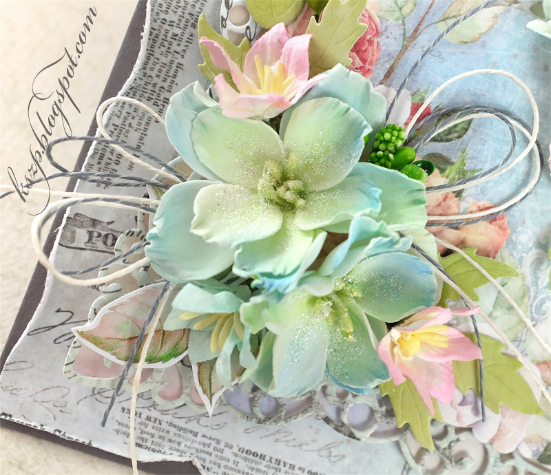 Rosy Owl: Turkusowa kartka Turquoise card