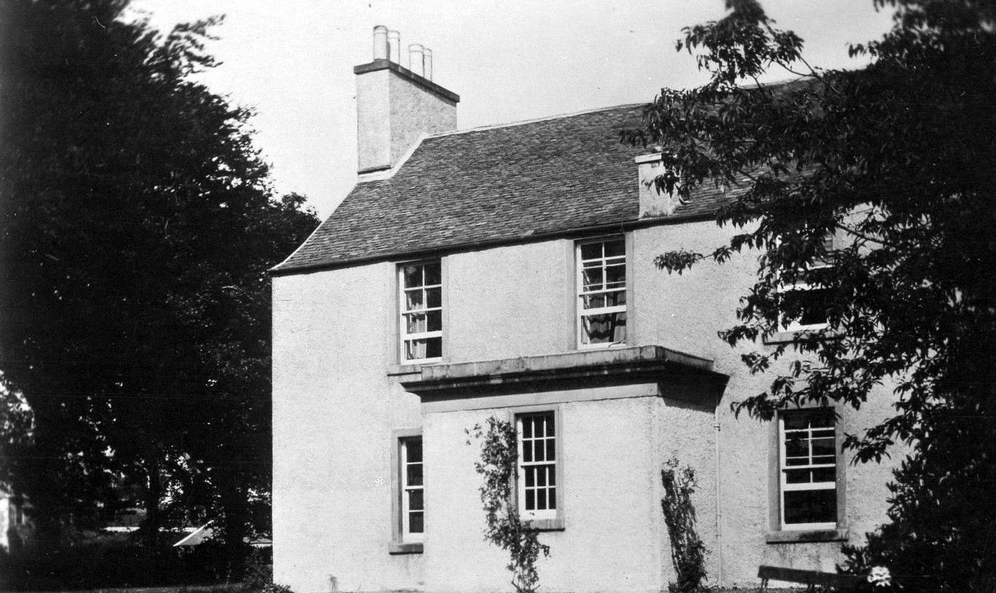 Tour Scotland: Old Photograph Church Manse Eddleston Scotland