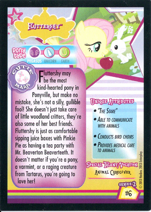 MLP Fluttershy [animal Caretaker] Trading Cards | MLP Merch