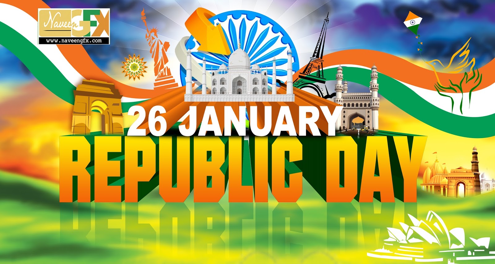 republic day creative psd template free downloads | naveengfx