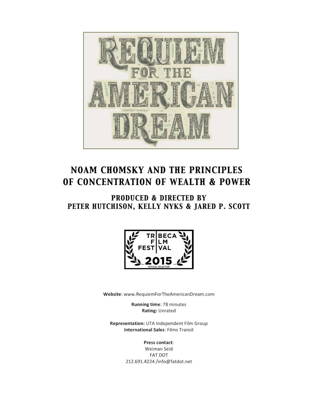 Profit At Any Price : REQUIEM FOR THE AMERICAN DREAM - Noam Chomsky And ...