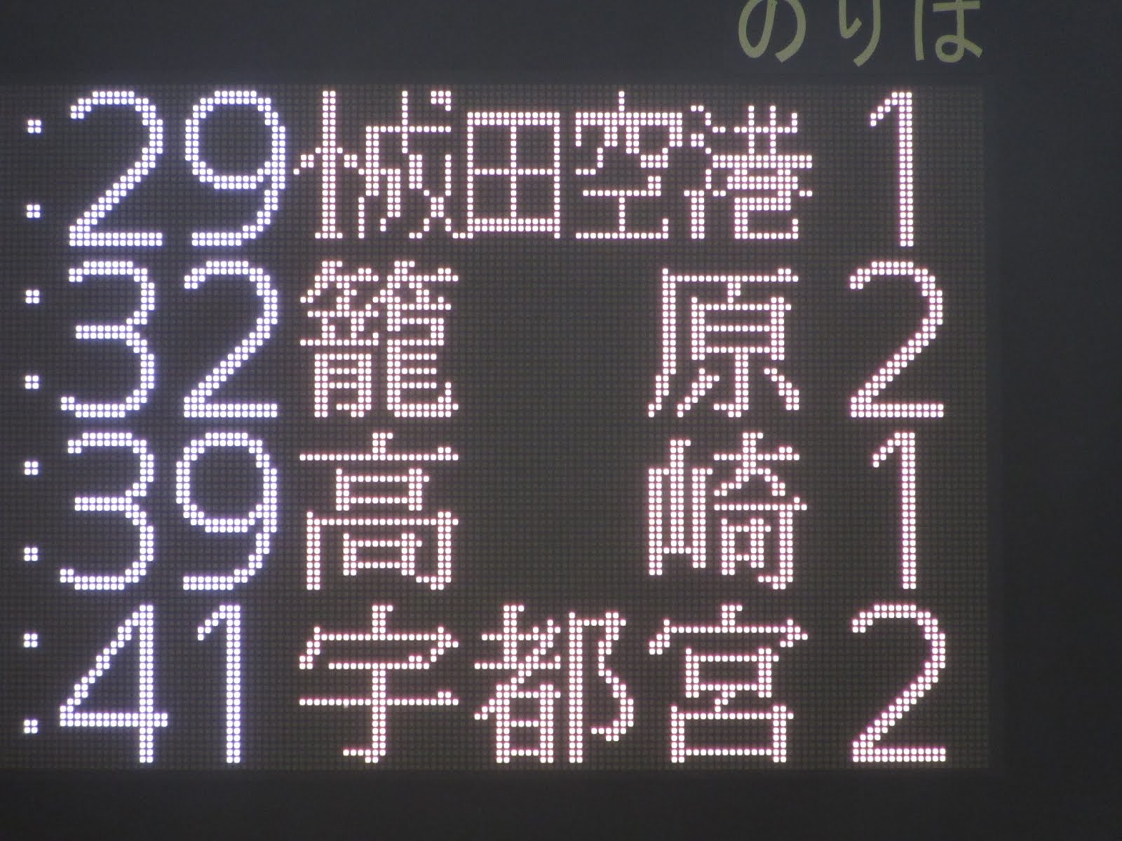 yoshi223のブログ: JR戸塚駅 LED発車標 16ドット→24ドットへ変換された表示