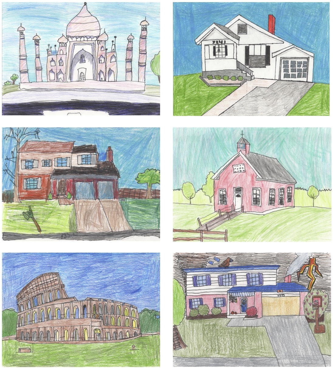 The Rolling Artroom: Houses/Architecture Drawings (4-6 Grade)