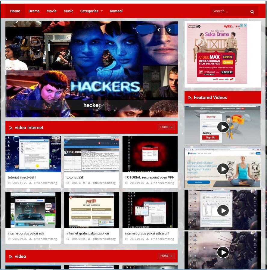 free template hacker blog - blogger
