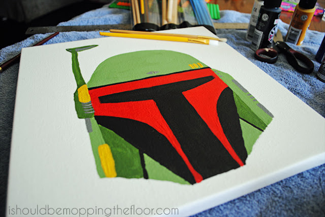 Make Your Own Star Wars Canvas Art | i should be mopping the floor