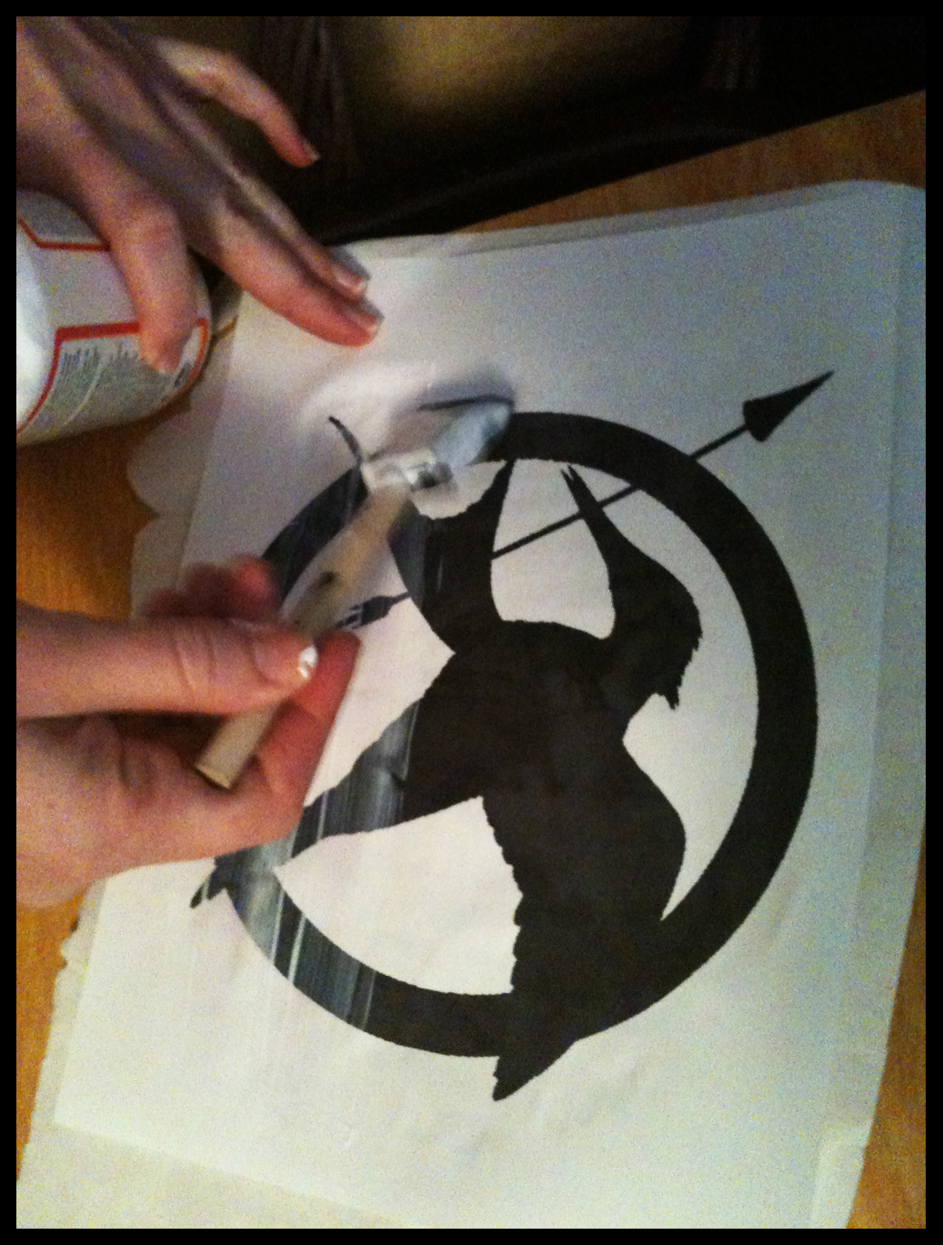 Mockingjay Pin Stencil