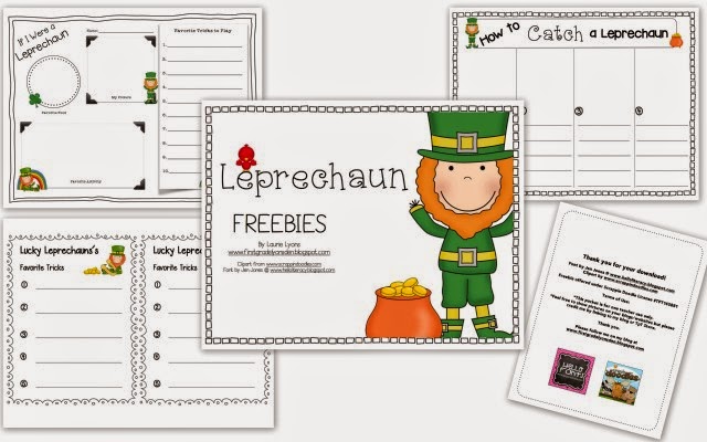 First Grade Lyons' Den: Leprechaun FREEBIES