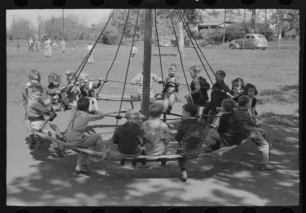 Heroes, Heroines, and History: Wooden Playground Swings