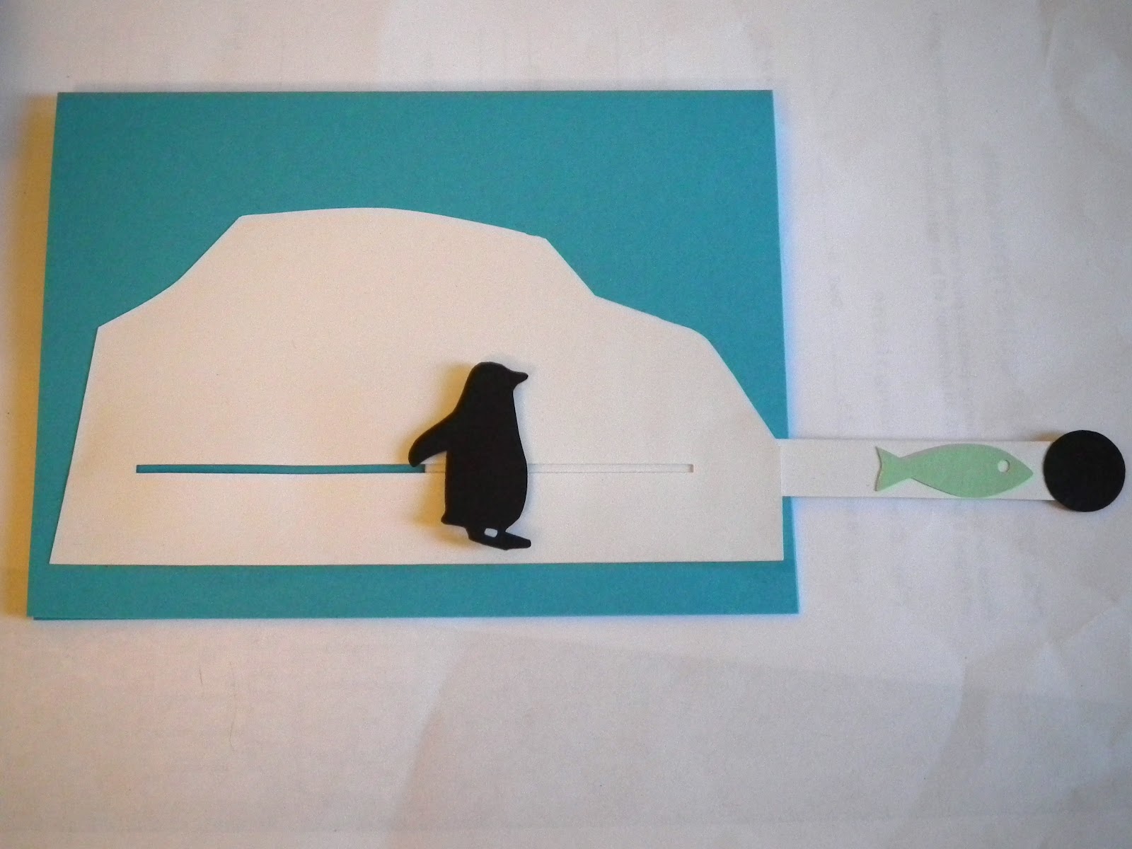 Crafty Card Tricks: Sliding Card: Penguin on an Ice Floe