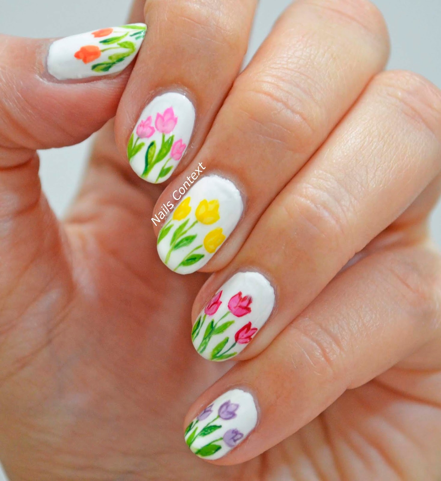 Nails Context: Tulips