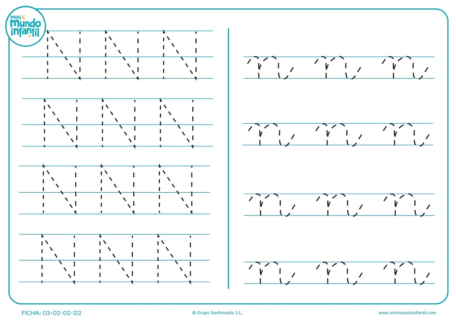 "Nuestro pequeblog": Ficha letra N/n