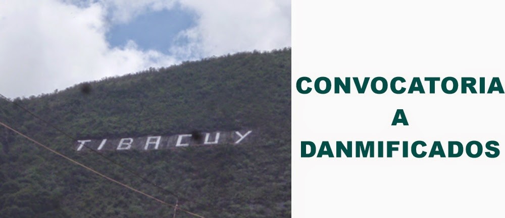 CUNDINAMARCA - RED METROnet: TIBACUY - CONVOCATORIA AFECTADOS INVIERNO