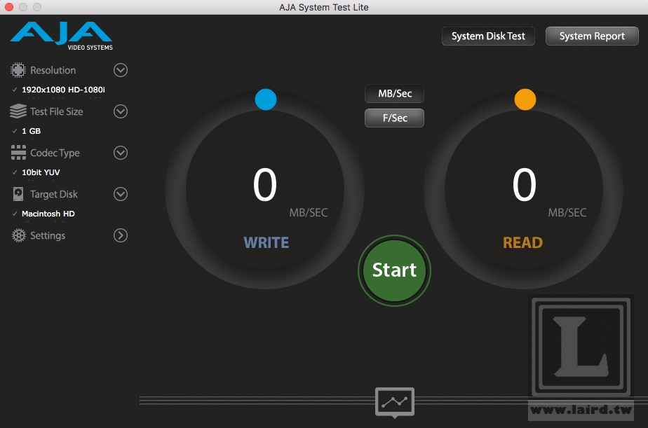[ 評測 ] [ 軟體 ] 輕巧好用的 Mac / Windows 磁碟測速工具 AJA System Disk Speed Test ...